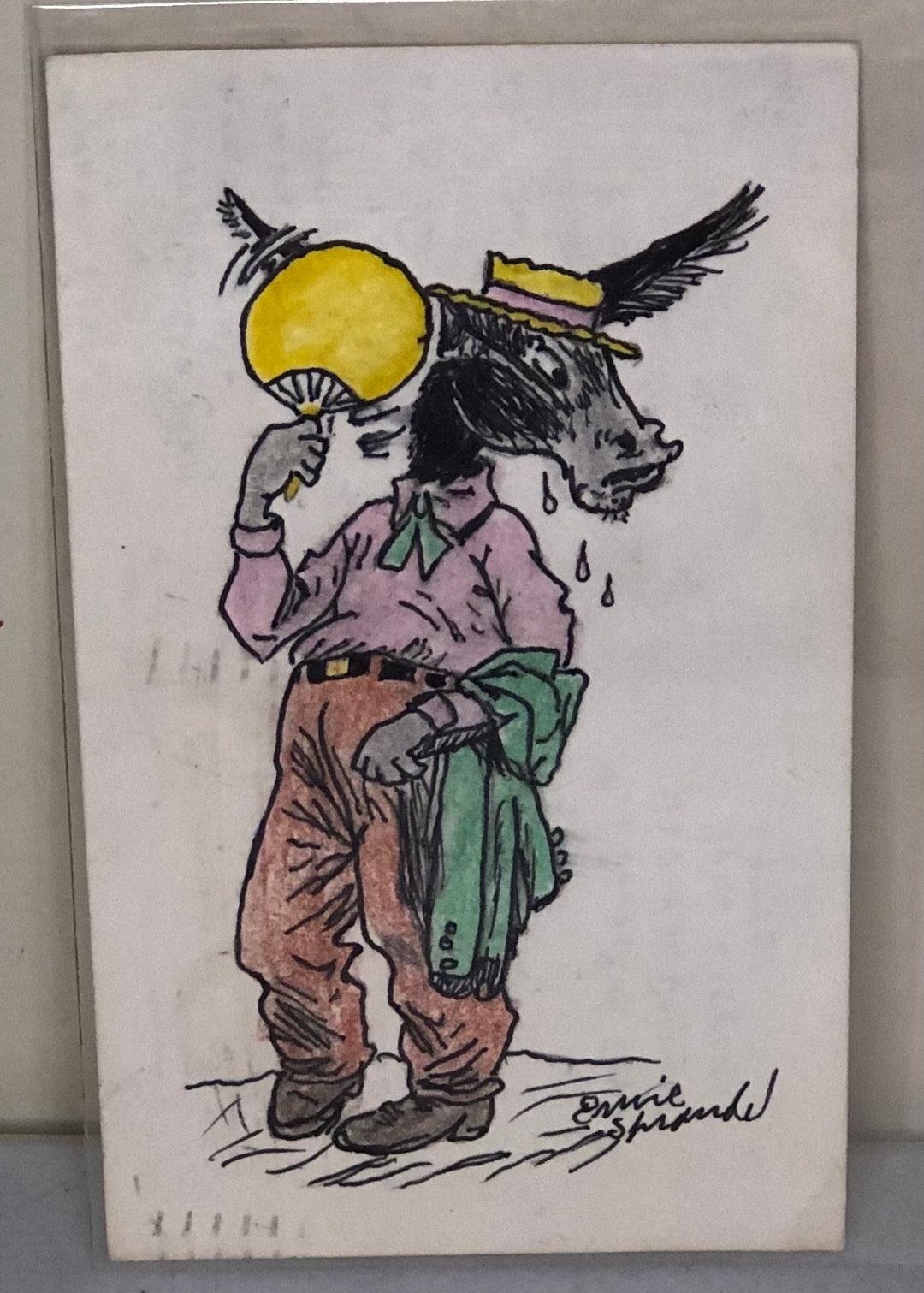 Vintage Postcard / 1976 Artist Signed / Ernie Sprandel / member of the ...