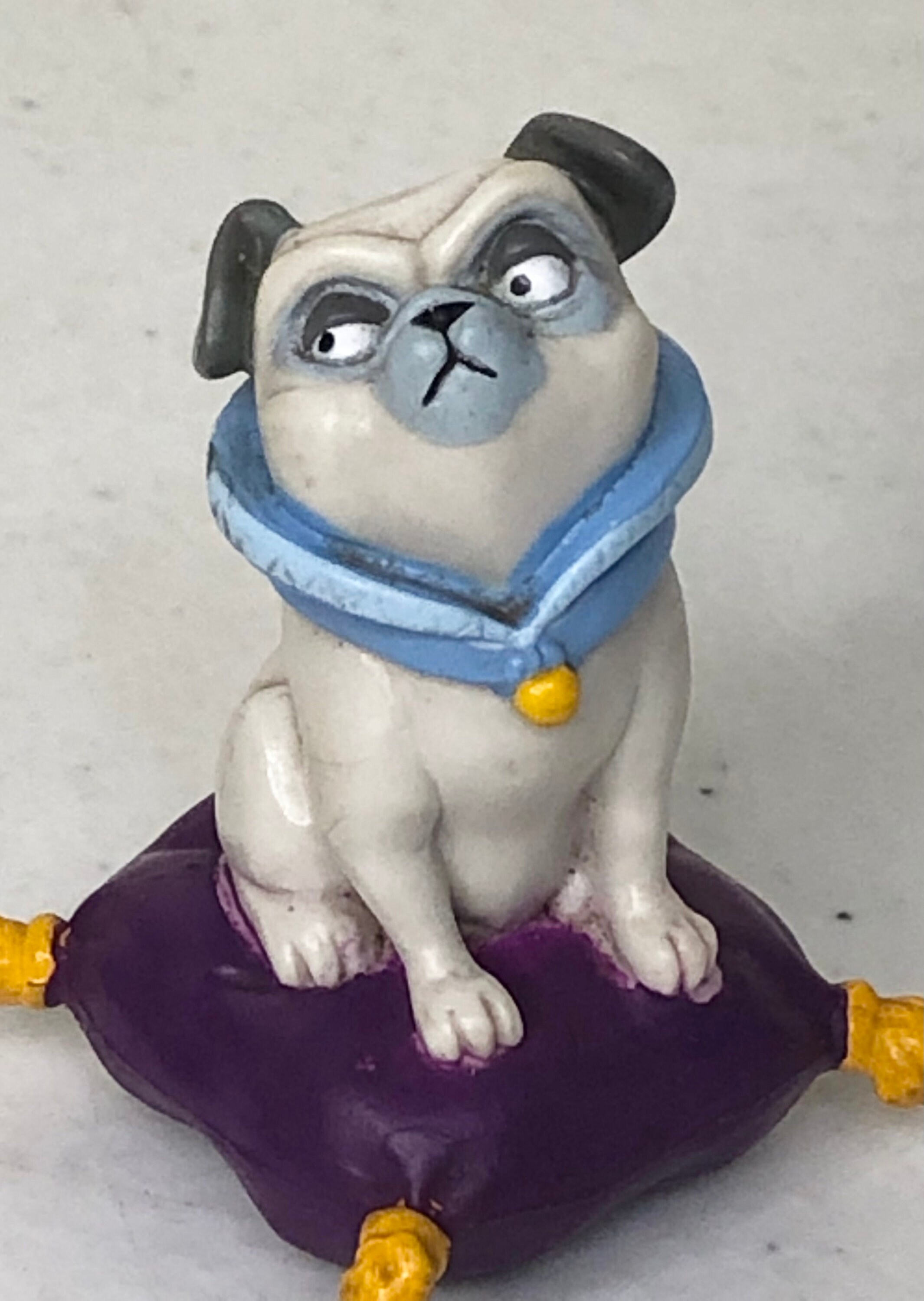 Applause Disney Pocahontus Percy Dog Sitting on Purple Pillow PVC Toy ...