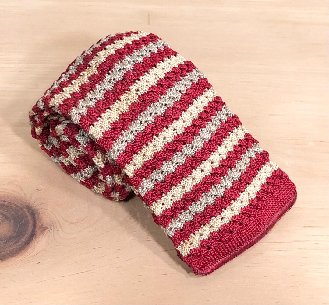 Vintage 40s Red Striped All Silk Men’s Necktie: Pogue’s Mens Shop ...