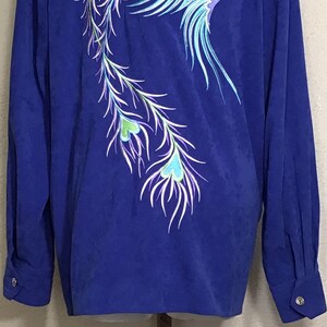 90s Bob Mackie Wearable Art Royal Blue Firebird Phoenix Bird ...