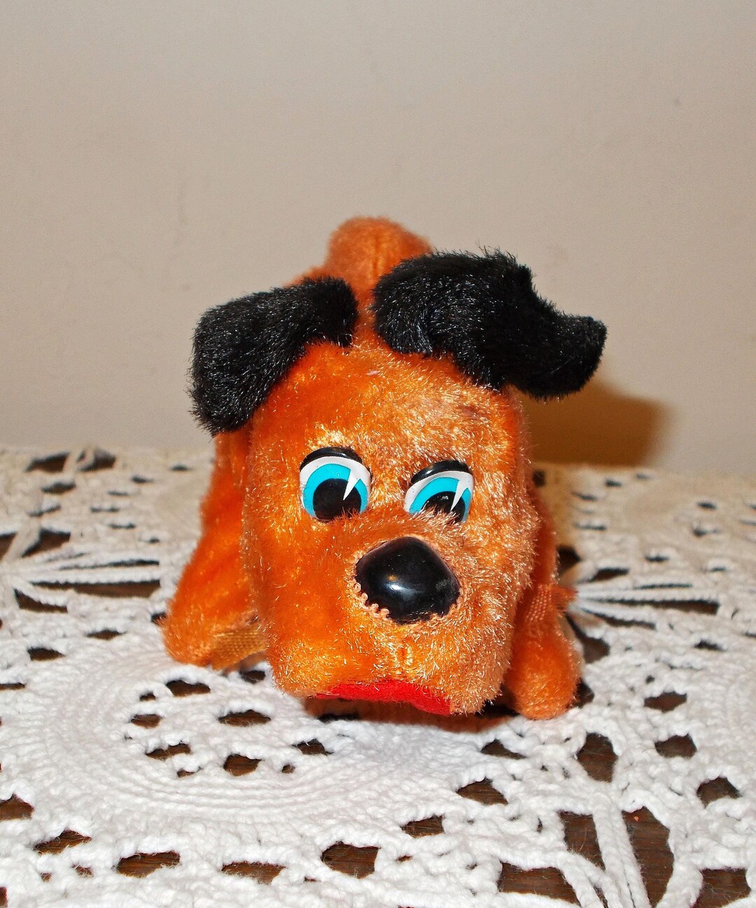 Vintage 50s Toy / Made in Japan / Black Orange Dog Toy / Wind up Dog ...