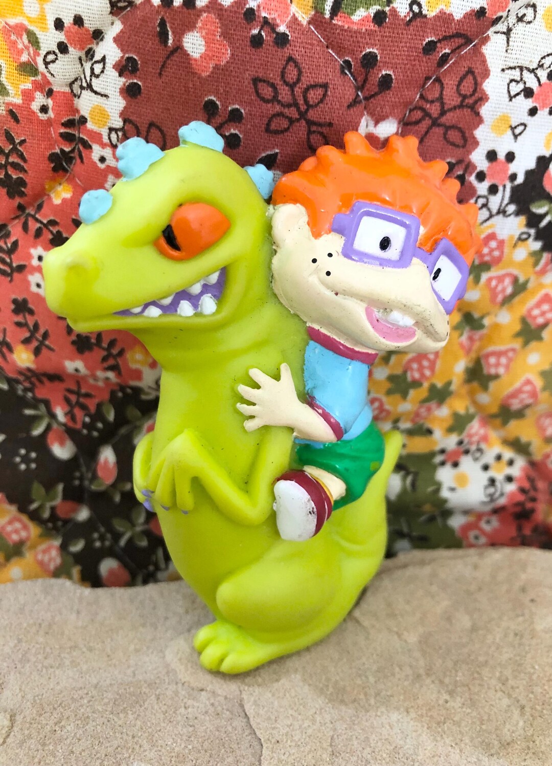 Vintage 90s Rugrats Chuckie Finster and Reptar PVC Toy Cake Topper ...