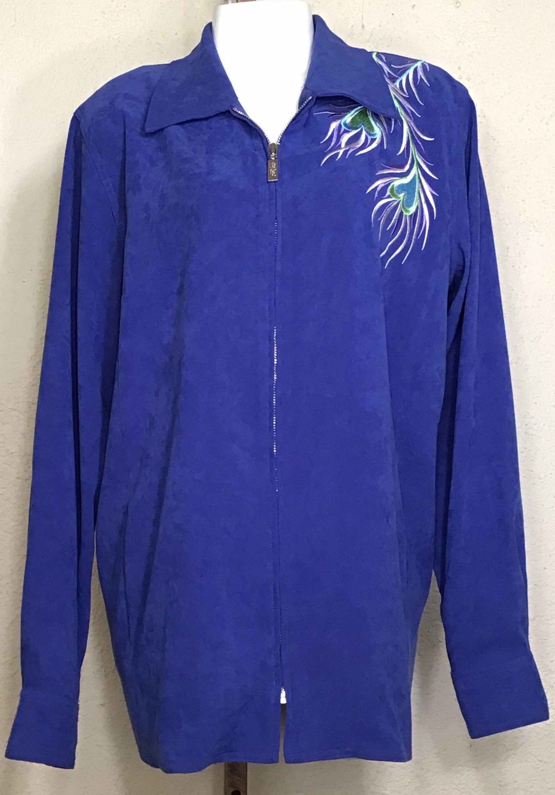 90s Bob Mackie Wearable Art Royal Blue Firebird Phoenix Bird ...