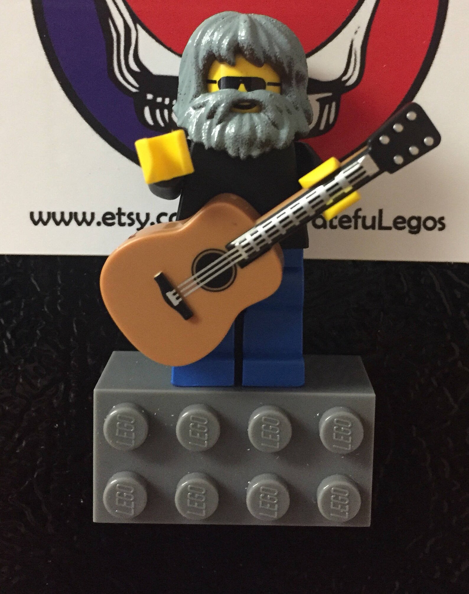 Grateful Dead Gift Jerry Garcia CUSTOM Built of Lego Brick - Etsy
