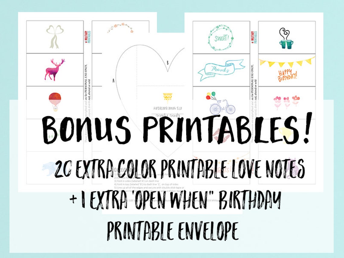 Open When Letter Envelopes, Printable Envelope Template, Long Distance ...