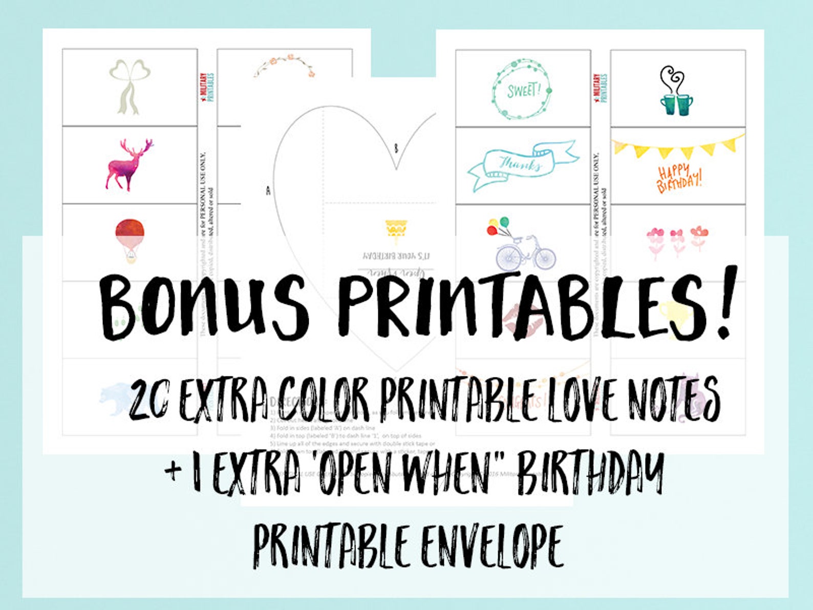 Open When Letter Envelopes, Printable Envelope Template, Long Distance ...