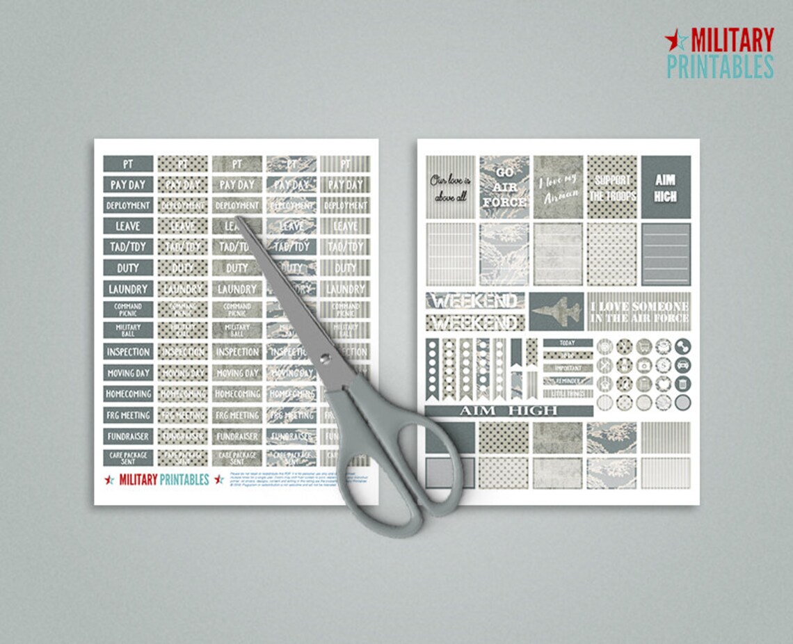 Air Force Stickers Printable, Military Stickers, Countdown Stickers ...