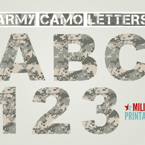 Army Letters Clipart - Etsy