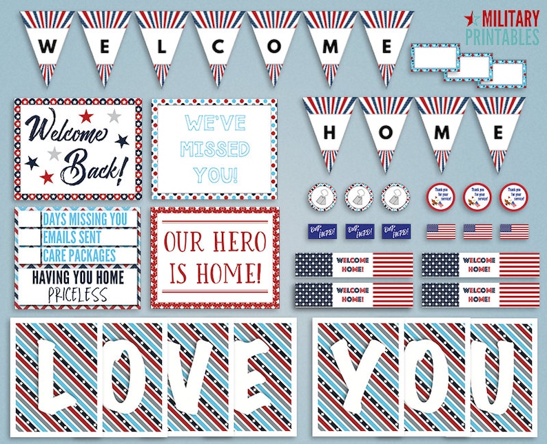 Military Homecoming Printable, Welcome Home Military, Deployment ...