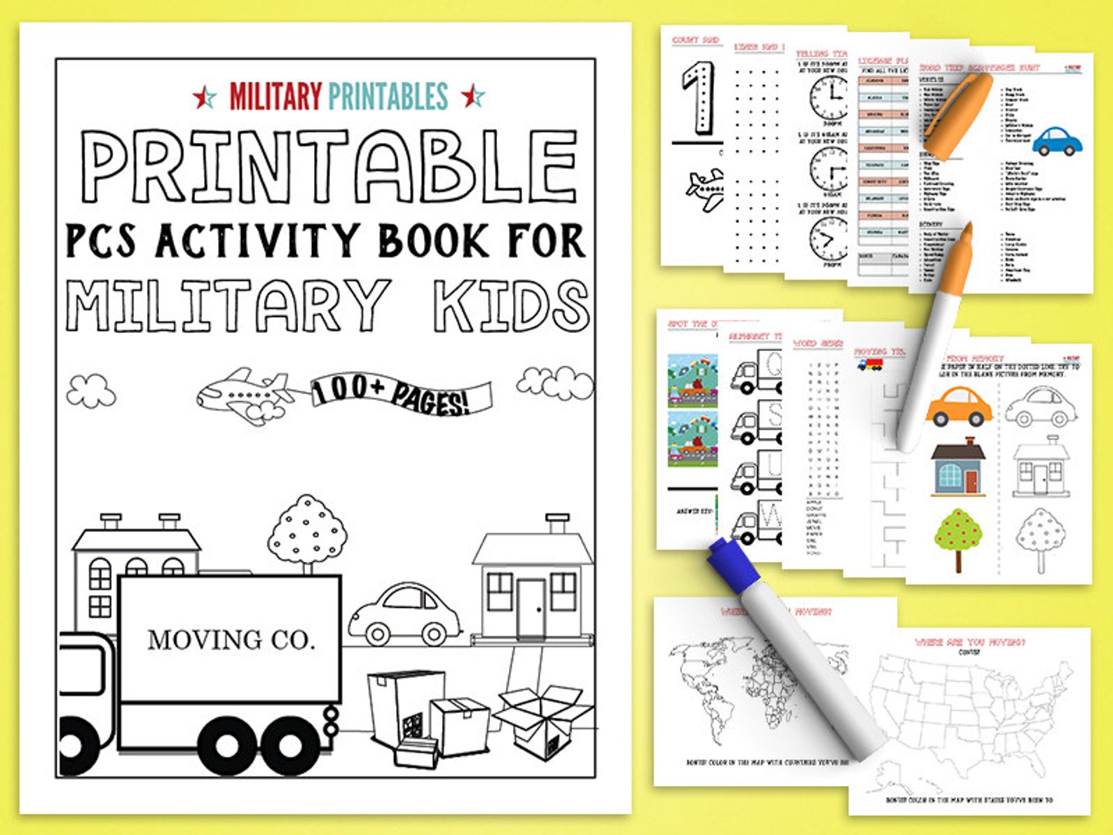 PCS Binder Printable Kids, Printable Coloring Pages Kids, Quiet Book ...