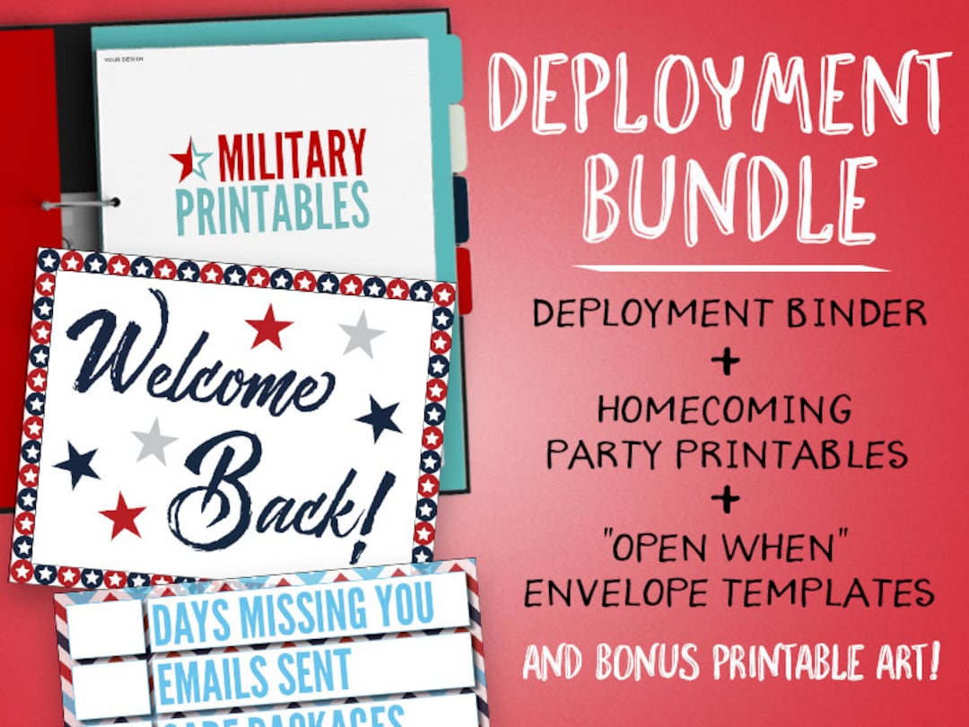 Deployment Bundle, Deployment Binder Printable, Military Wife ...