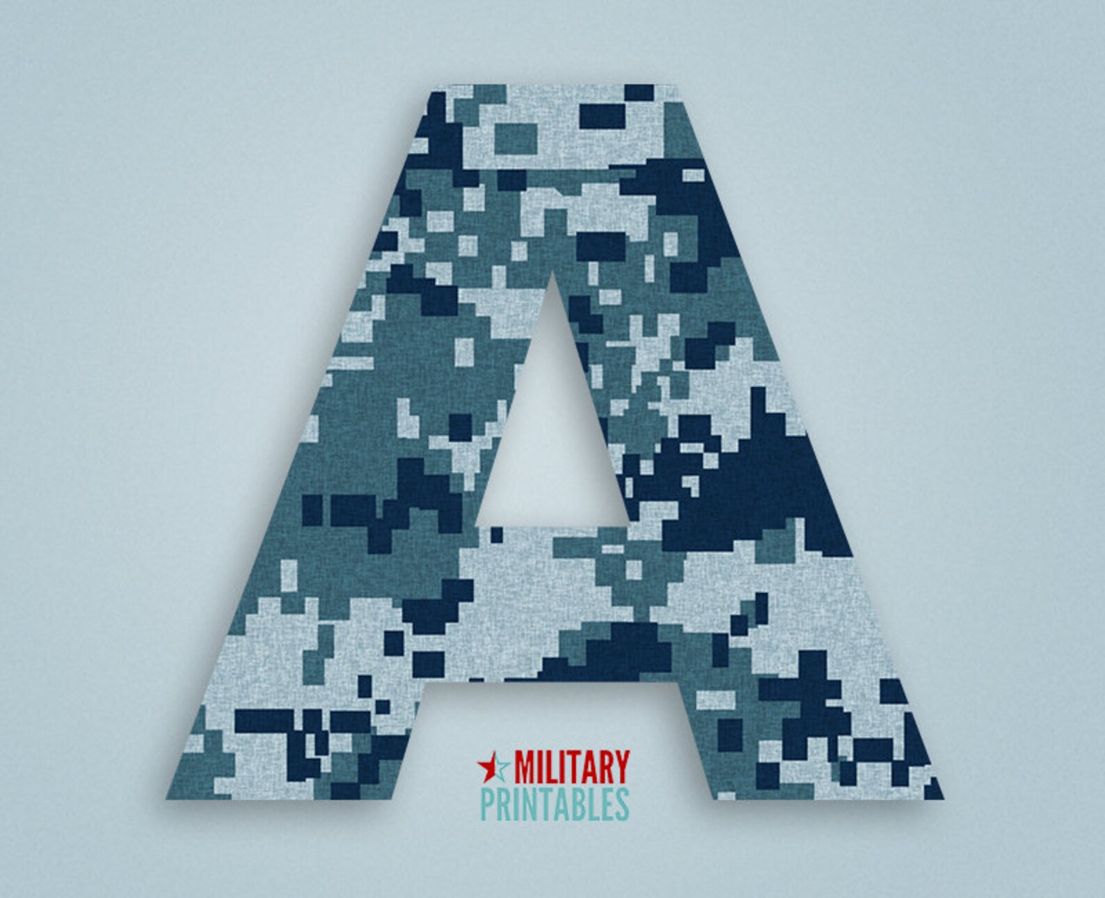 Navy Camo Alphabet, Alphabet Clipart, Digital Alphabet, Military Clip ...