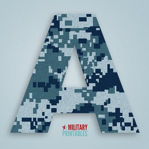 Navy Camo Alphabet, Alphabet Clipart, Digital Alphabet, Military Clip ...