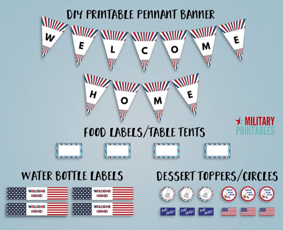 Military Homecoming Printable, Welcome Home Military, Deployment ...