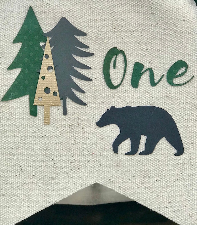 Wild One Woodland Highchair Banner Lumberjack Camping | Etsy