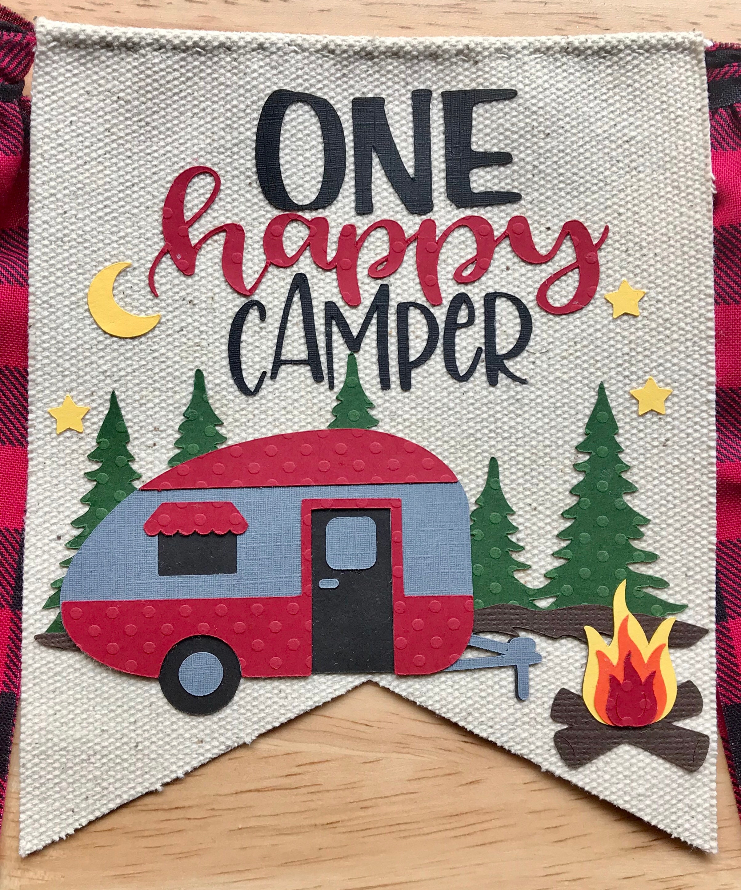 ONE HAPPY CAMPER Highchair Banner Camping Banner First - Etsy