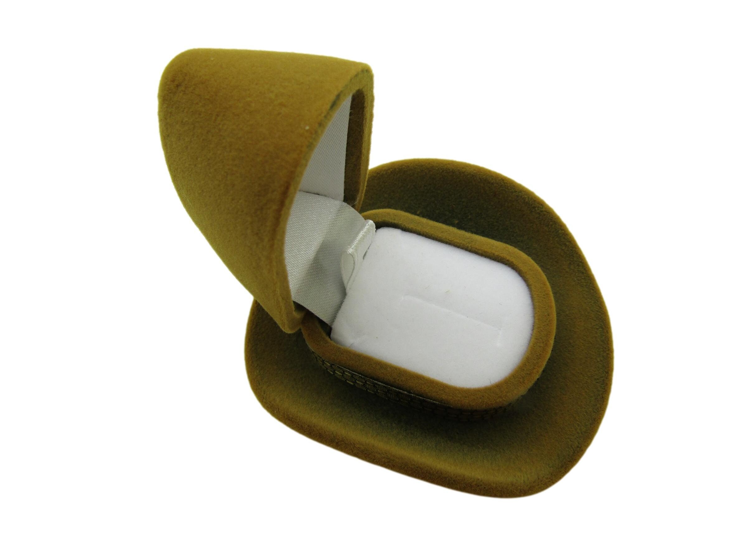 Velvet Cowboy Hat Ring Gift Box Line Dancer Case Stud - Etsy