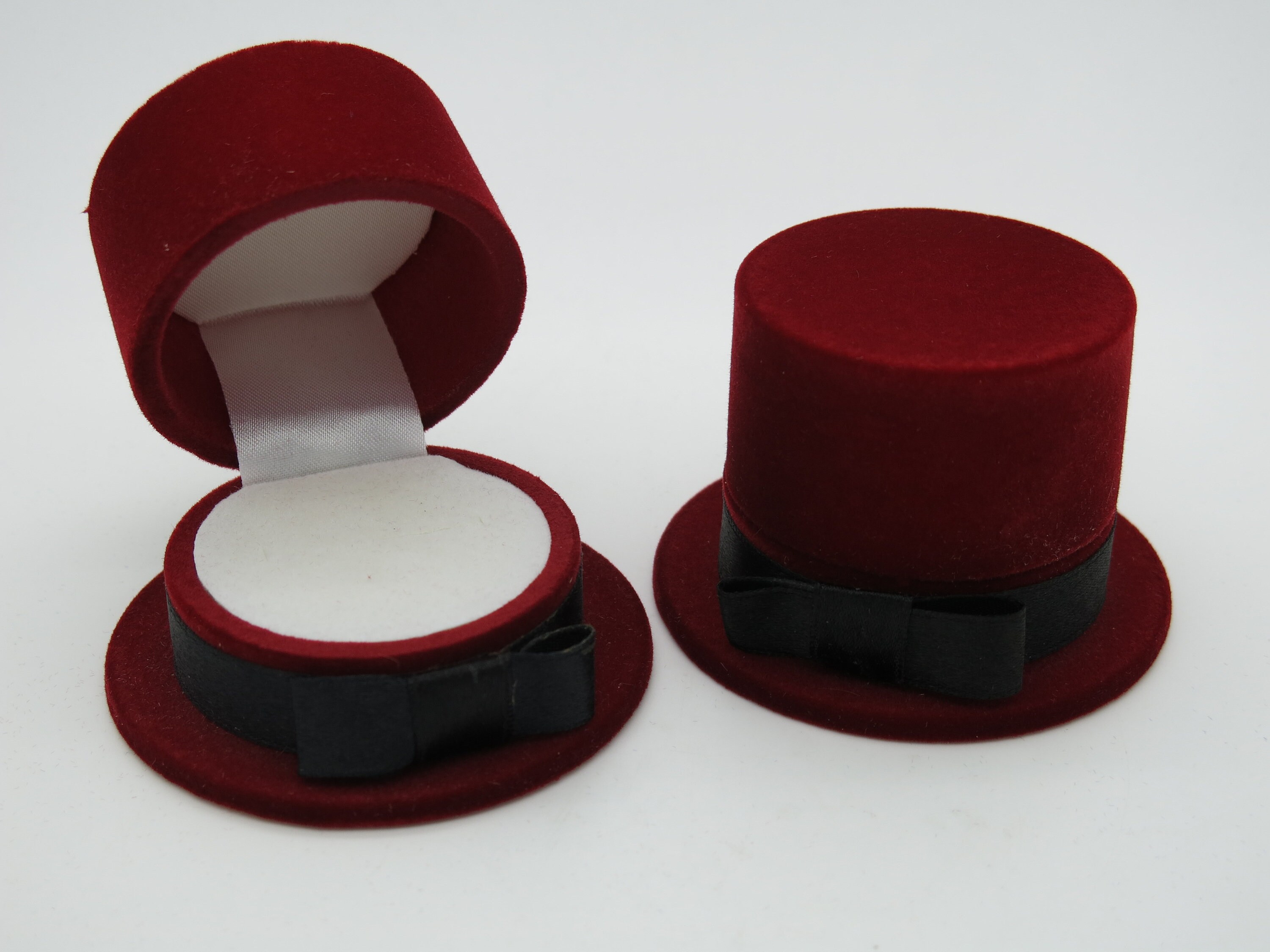 Velvet Top Hat Ring Gift Box Case Stud Earrings Charms Etc - Etsy UK
