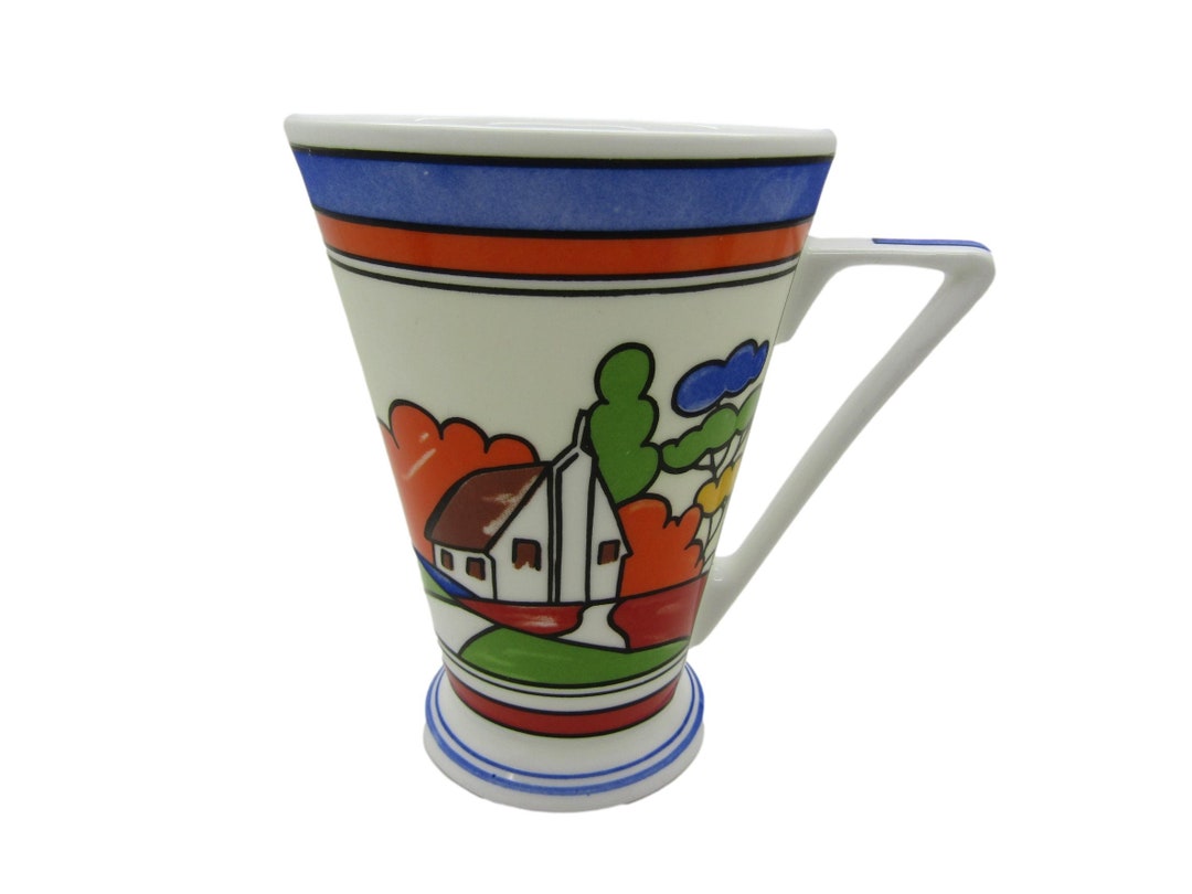 Clarice Cliff Style Mug home Sweet Home Art Deco - Etsy