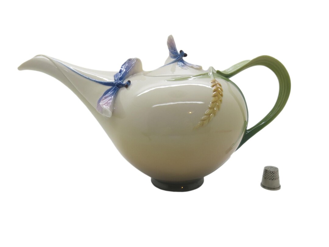 Franz Porcelain Dragonfly Teapot FZ00117 Fine Porcelain - Etsy UK