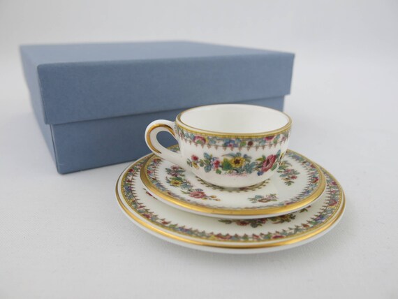 Coalport Ming Rose Miniature Tea Cup Trio Mini Cup Saucer & | Etsy