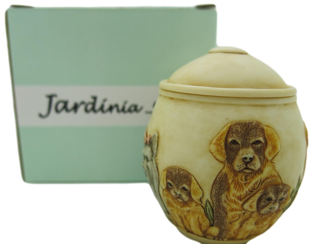 Jardinia Sitting Pretty Puppy Dog Cachepot Trinket Box by Martin Perry ...