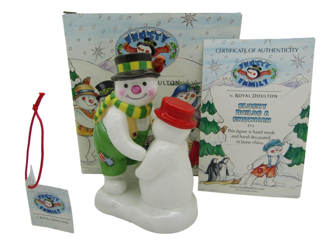 Royal Doulton Slushy Builds A Snowman Figure FF4 Royal Doulton Boxed - Etsy