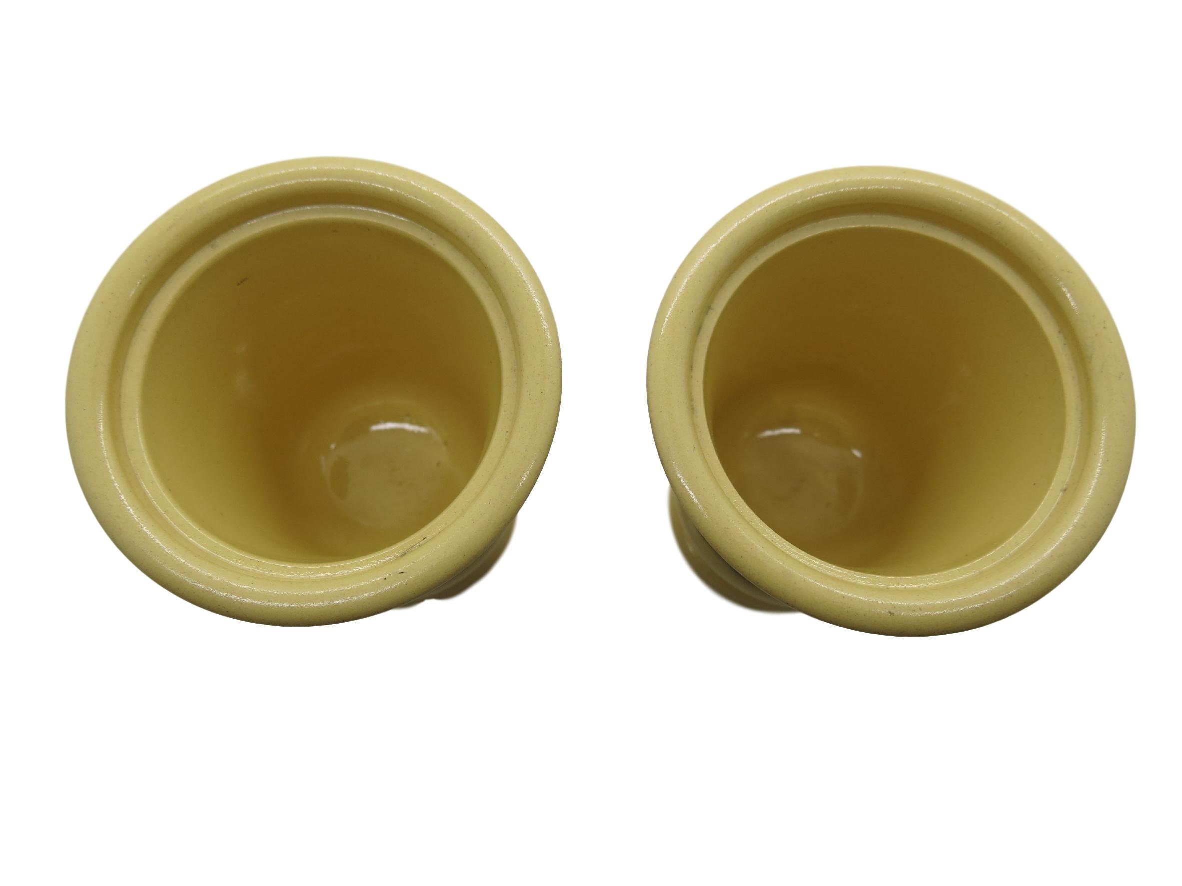 Pair 1800s Wedgwood Vases With Lids Buff Cane Ware Smear | Etsy