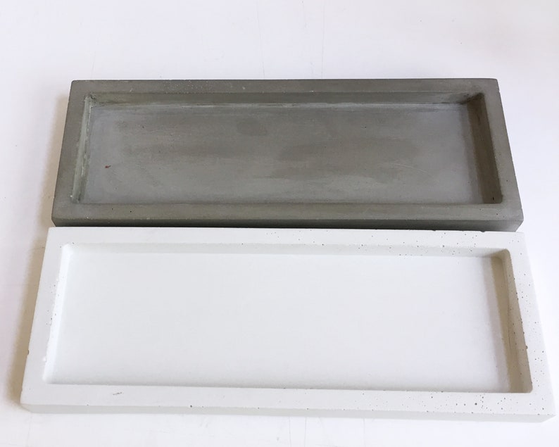 Rectangle Concrete Serving Tray Large Vanity Tray Dresser | Etsy