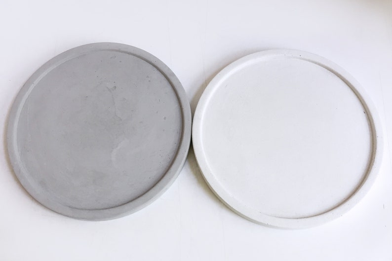 Round Concrete Tray 7.5 Inch/ Desk Tray / Key Tray / Jewelry - Etsy