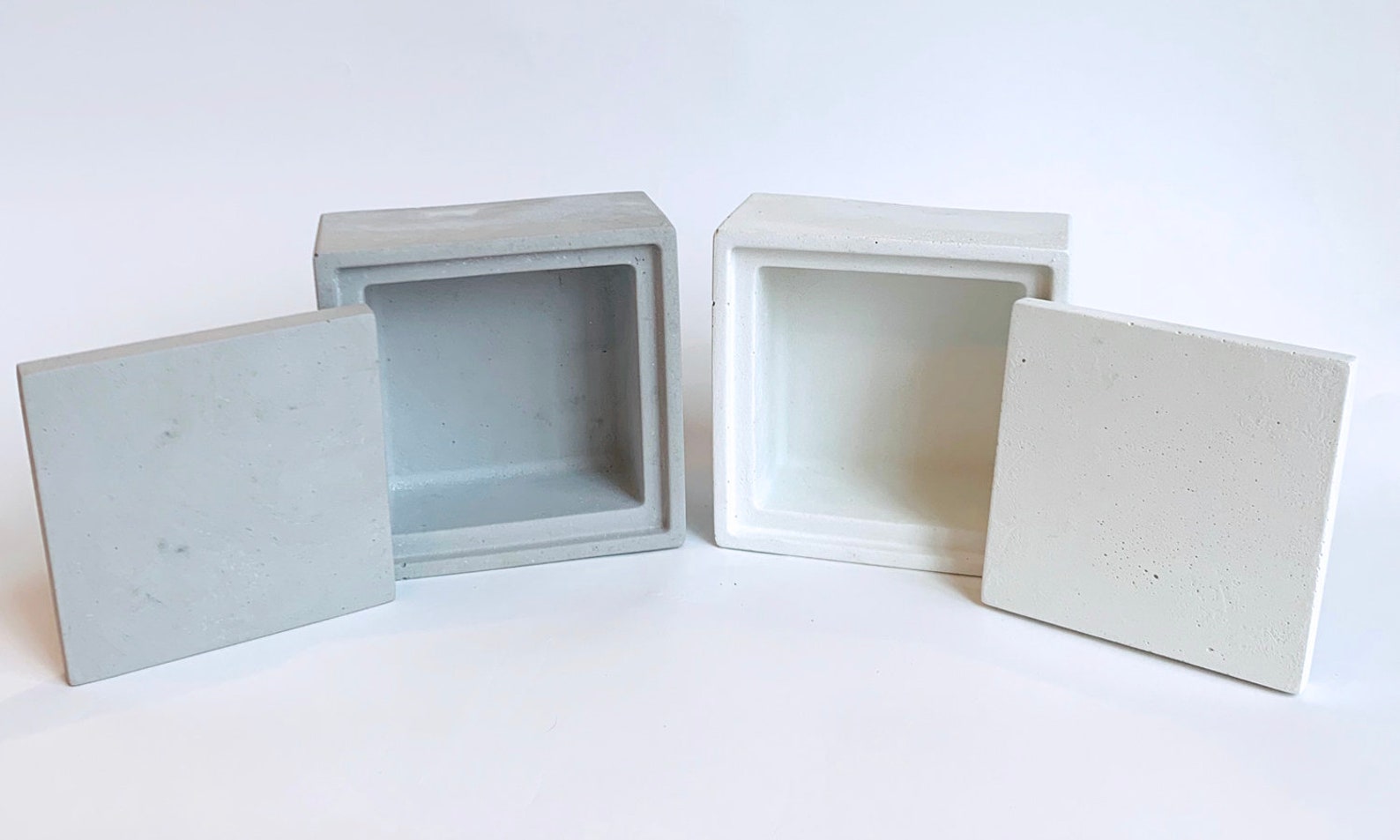Concrete Box With Concrete or Cherry Wood Lid - Etsy