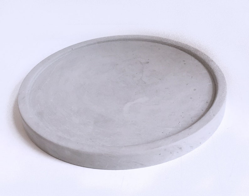 Round Concrete Tray 7.5 Inch/ Desk Tray / Key Tray / Jewelry - Etsy