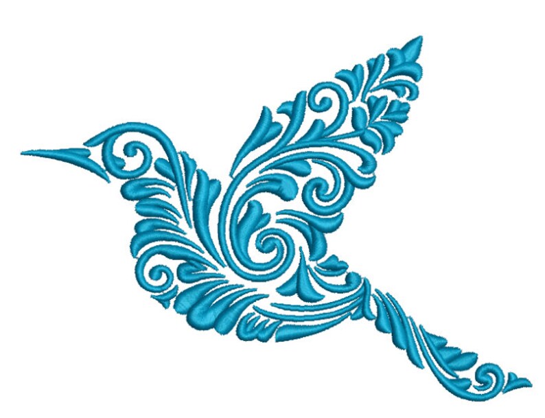 Hummingbird Embroidery Design (VAR001) - Etsy