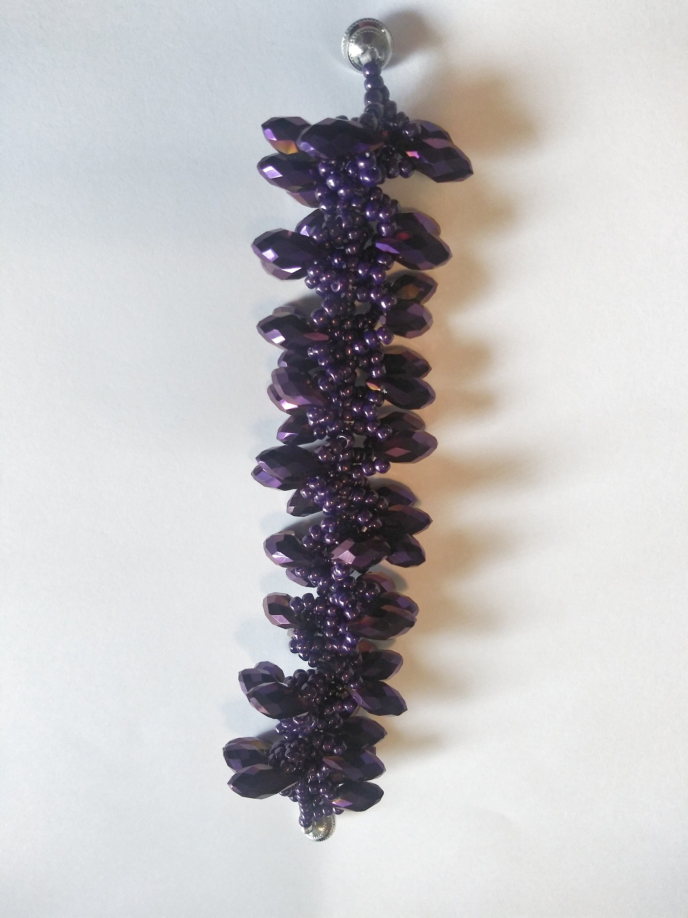 Elegant Dark Purple Bracelet - Festive Purple Teardrop Bracelet ...