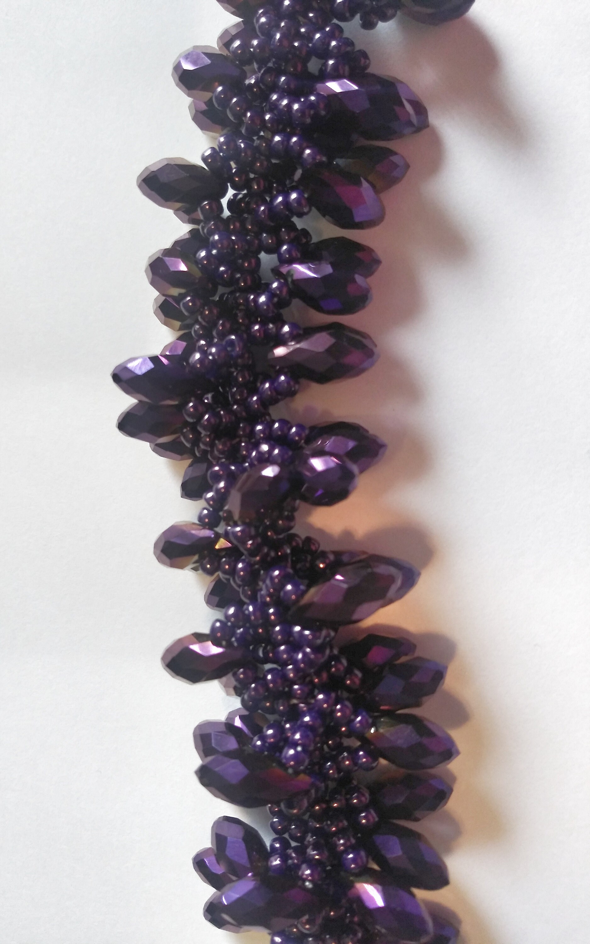 Elegant Dark Purple Bracelet - Festive Purple Teardrop Bracelet ...
