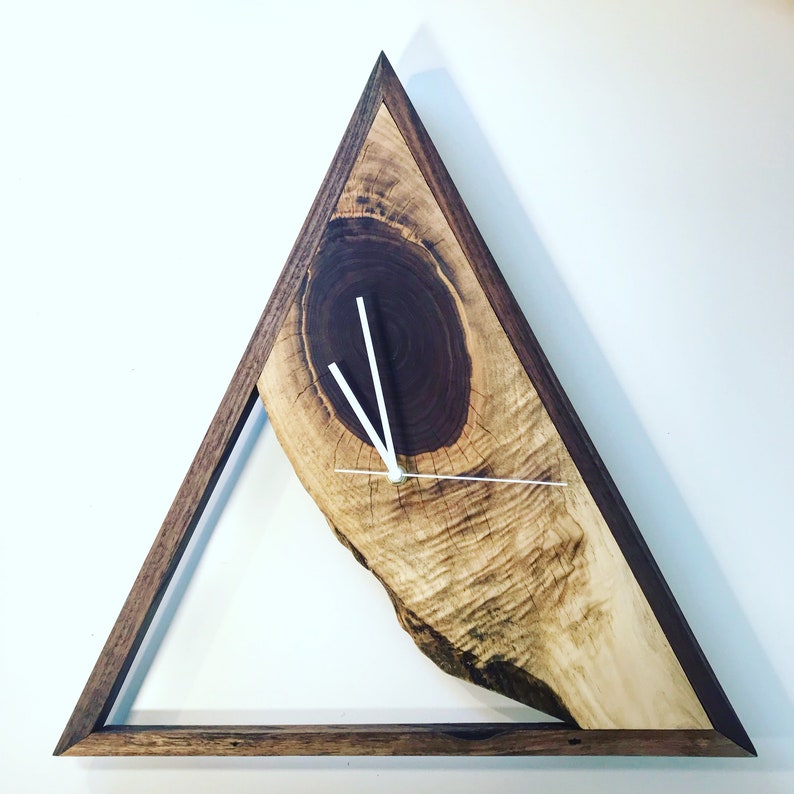 Custom - Live Edge Black Walnut Wall Clock - Etsy