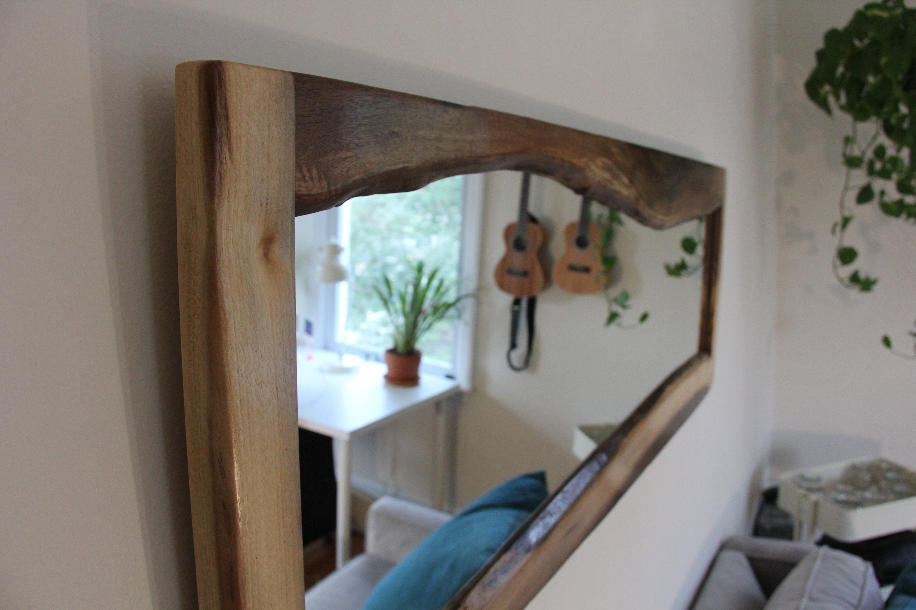 Mirror - Live Edge Black Walnut Mirror: Modern/elegant Design for Wall ...