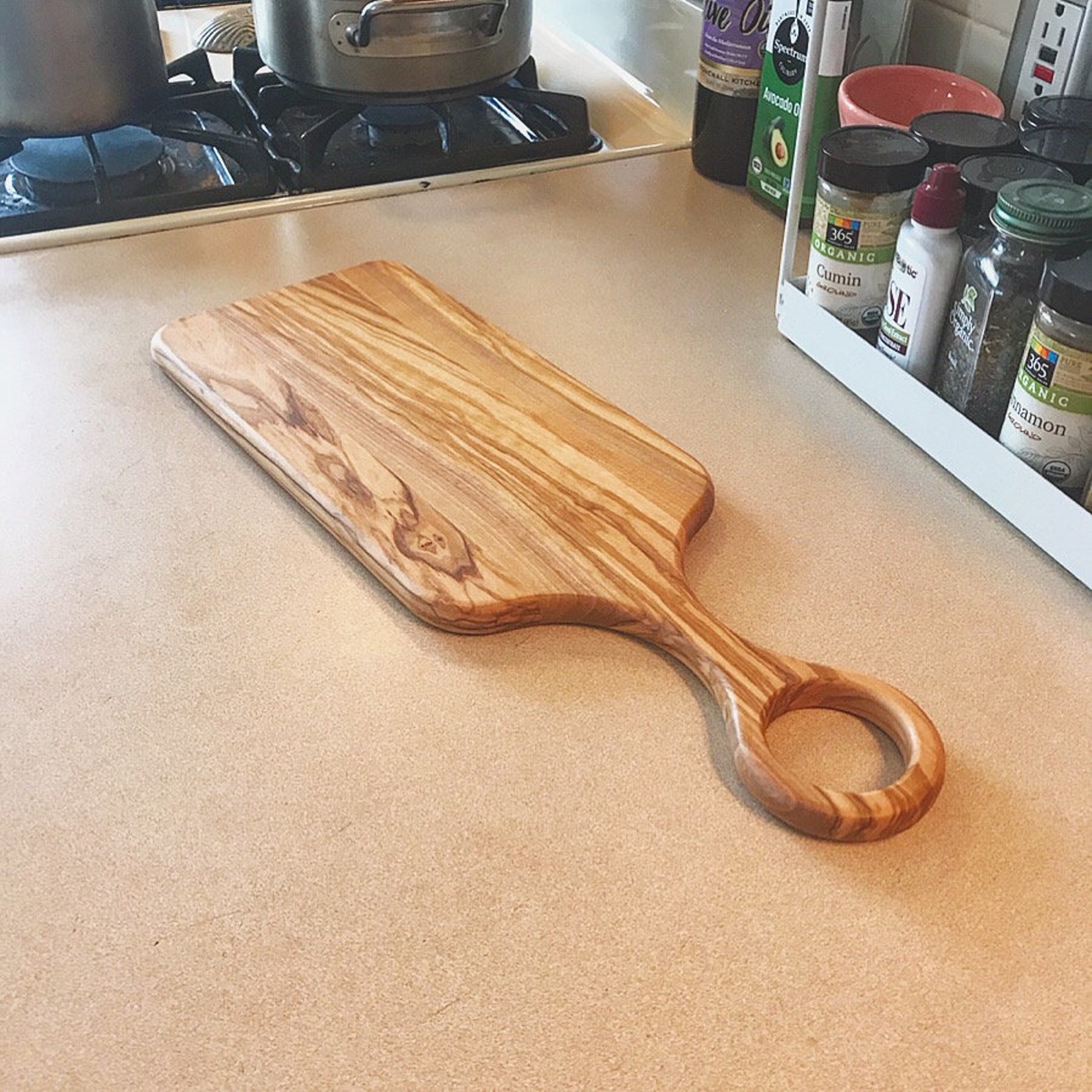 Available - Olive Wood Serving Board, French Breadboard, Cheese Board ...