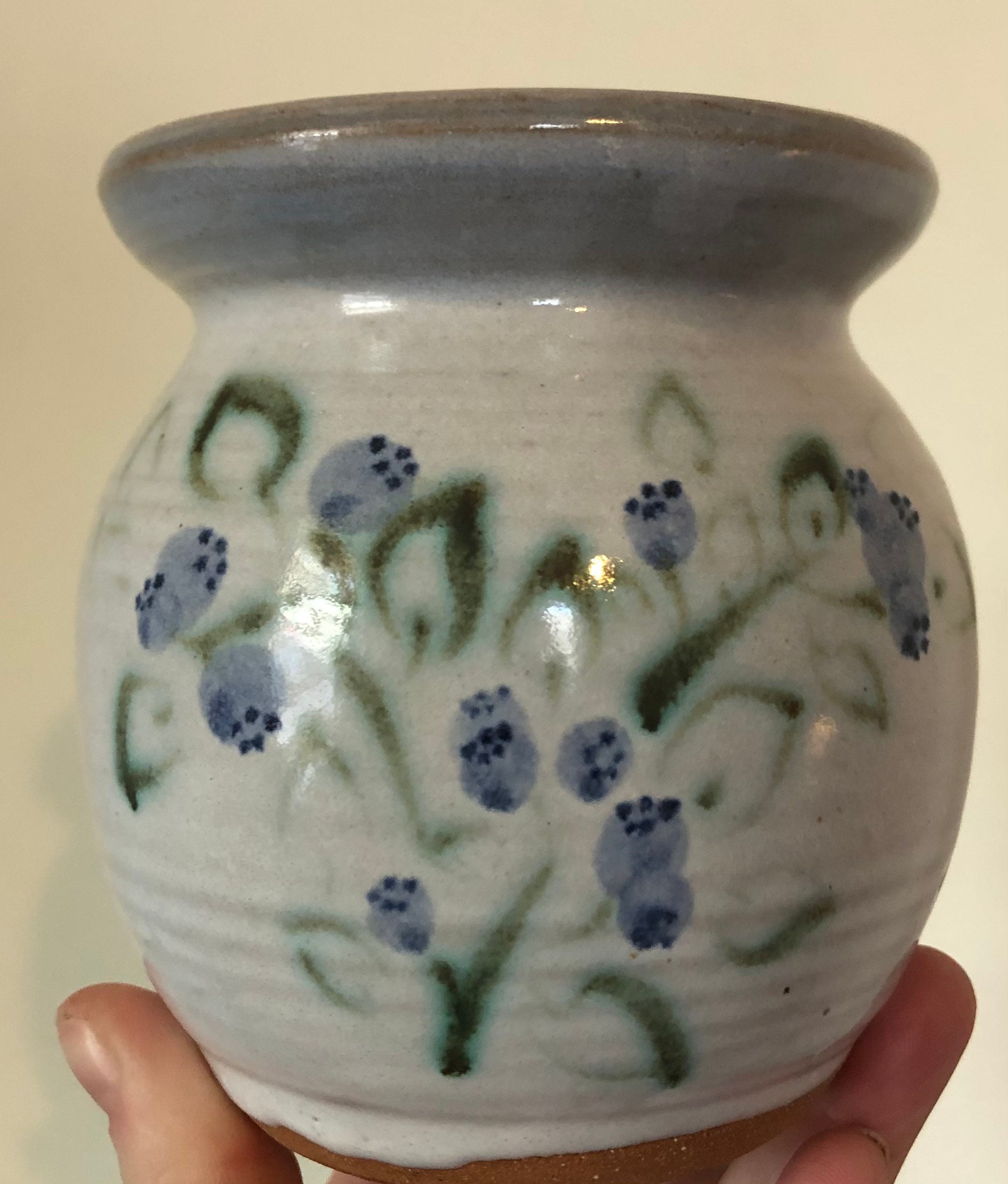 Painted Blueberries Stoneware Jar | Etsy