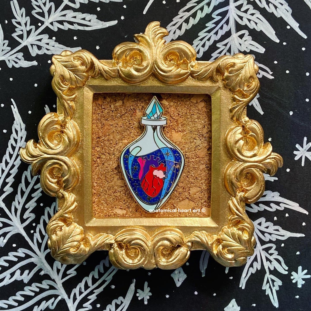 Love Potion Anatomical Heart Enamel Pin - Etsy