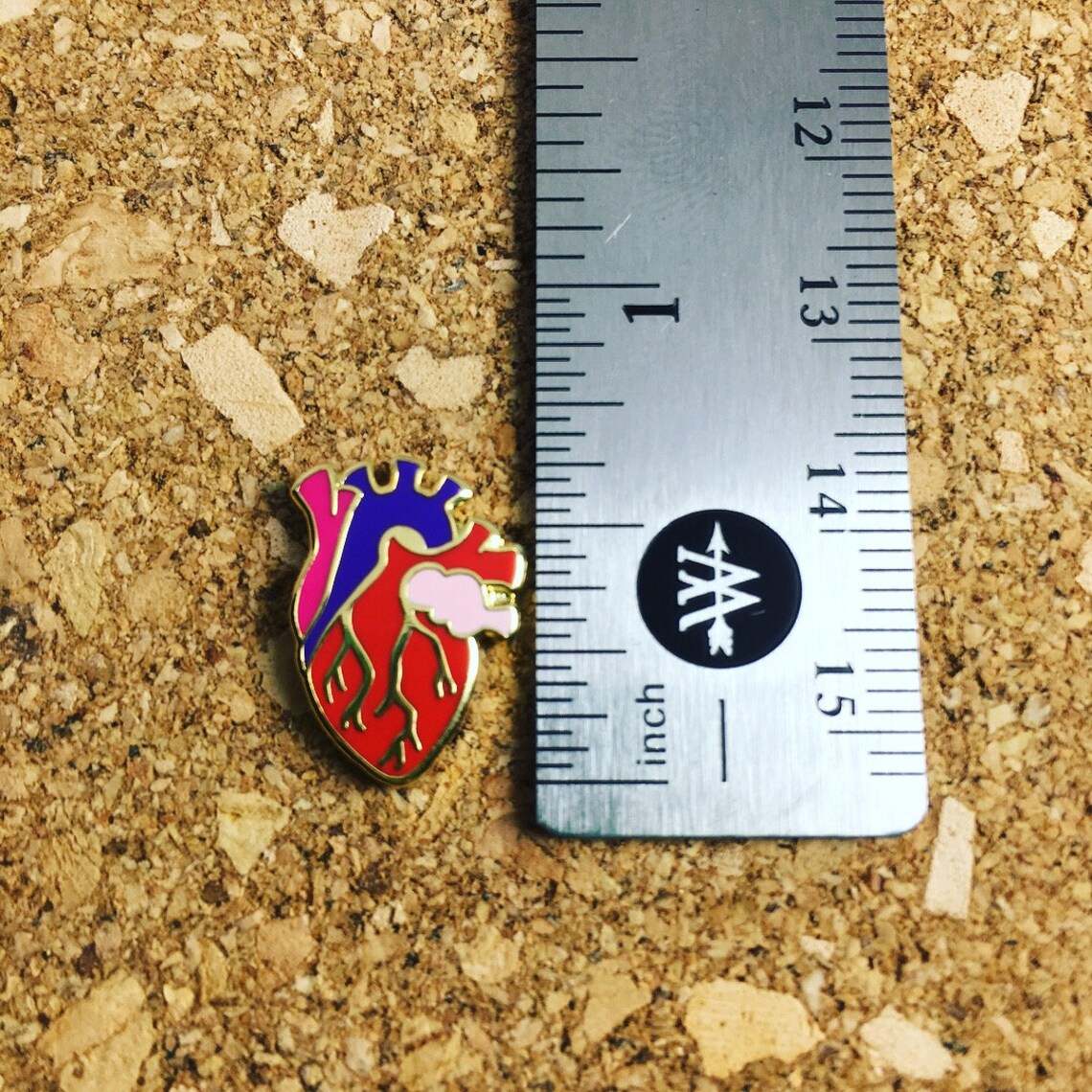 Anatomical Heart Mini Enamel Pin | Etsy