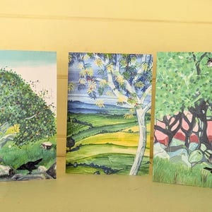 Set of 5 - Landscape Blank Card Notelets A6 Trees - Etsy