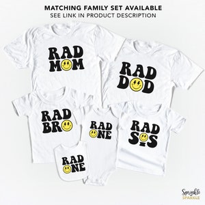 RAD ONE Shirt - Smiley Face First Birthday - One Birthday Retro Theme ...