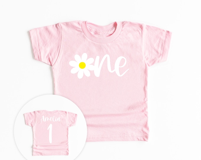 Daisy One First Birthday Shirt One Retro Birthday Shirt Daisy Theme 1st ...