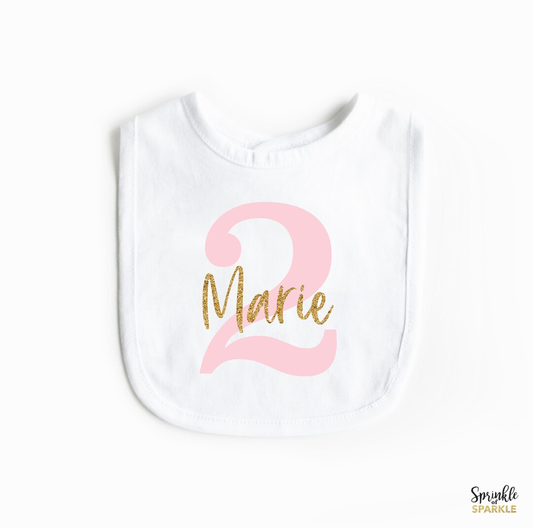 Two Custom Personalized Name Birthday Bib - 2nd Two Second Birthday ...