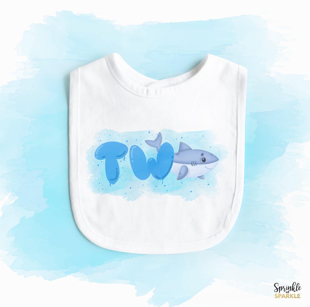 Under the Sea Second Birthday Bib, Shark Birthday Bib Outfit, Boys ...