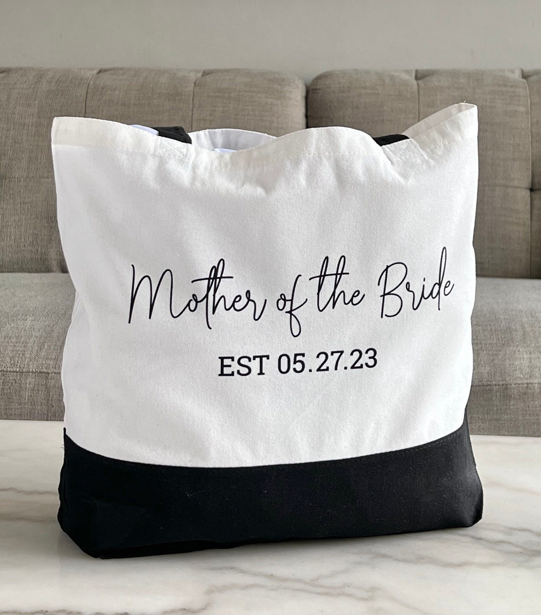 Mother of the Bride Gift Idea Custom Canvas Tote Bags, Personalized Bag ...