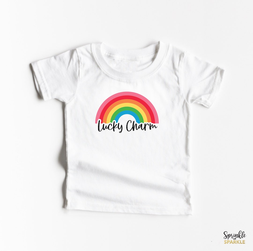 Lucky Charm Rainbow St Patricks Day T-shirt Kids Youth Girls Boys ...