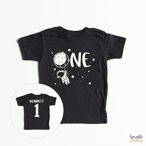 Space First Birthday Shirt Space Theme First Birthday First Trip Around the Sun Birthday Space ...