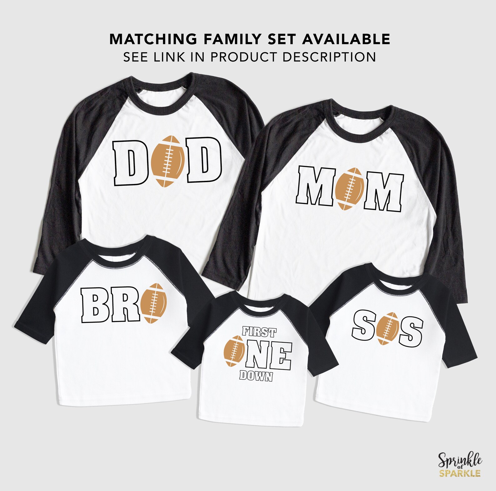 First One Down, One Football Raglan, Football Birthday Theme, Football ...